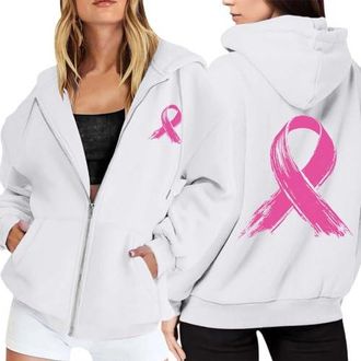 Generic Vestes &agrave; capuche &agrave; fermeture &eacute;clair pour femme 2026 Automne Hiver 2025 Sweat &agrave; capuche &agrave; manches longues confortable et d&eacute;contract&eacute;, blanc, 3XL