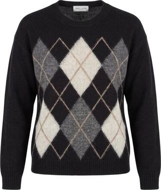 Roberto Collina Pull &agrave; motif Argyle en intarsia - Femme - Pulls - Multicolore - Taille: 42 FR