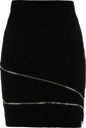 ADĀMO Andrea Adamo Femme, Jupes, Noir, Taille: 38 FR Jupe crayon en maille c&ocirc;tel&eacute;e