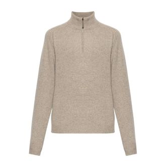 Sease Sease - Pull en cachemire demi-zip - Homme - Pulls - Beige - Taille: M