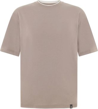Boggi Milano Homme, Tops, Gris, Taille: L T-Shirt en coton Pima