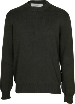 Golden Goose Homme, Pulls, Vert, Taille: M SweaT-shirt Militaire Vert Aw25 Col Rond Élégant