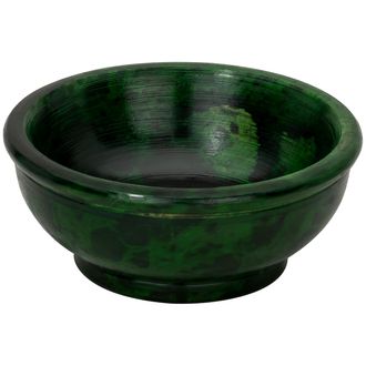 MaMeMi R&auml;ucherschale aus SPECKSTEIN GR&Uuml;Nbemalt - kleine Schale &oslash; 6,5 cm, H&ouml;he 3 cm f&uuml;r R&auml;ucherkohle mit glatter Oberfl&auml;che - hitzebest&auml;ndig - R&auml;ucherzubeh&ouml;r 