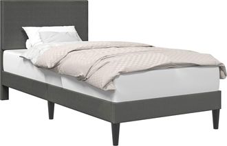 vidaXL Struttura Del Letto Grigio Scuro 100 X 200 Cm Tessuto In Cords Vidaxl