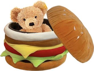 Generic Ottomane mit Lagerung - Burgerf&ouml;rmige Aufbewahrungshocker, Wohnzimmer Ottomane mit, Ottomane, Burger Tisch, Schuhhocker f&uuml;r Eingang Schlafzimmer multi