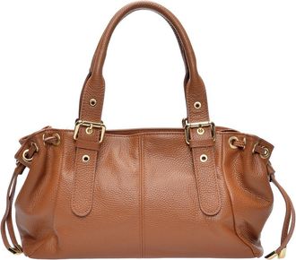 Anna Luchini Braun Rindsledertasche