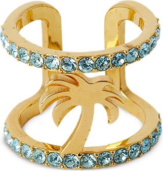 Palm Angels Palm Ring mit Strass - Gold