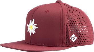 Bavarian Caps Edelwei&szlig; Flat Cap, dunkelrot, ONE Size