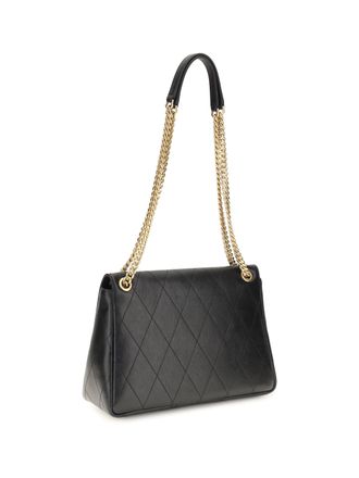 Tory Burch Womens Shoulder Bag Charlie Black Leather Calf
