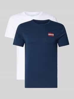 Levi's Slim Fit T-Shirt aus reiner Baumwolle im 2er-Pack Modell 2PK CREWNECK GRAPHIC