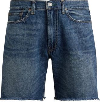 Ralph Lauren Vintage Denim-Shorts mit Fransenabschluss, Classic Fit in