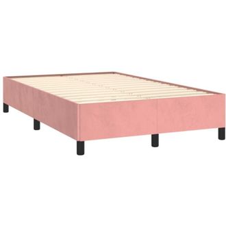 vidaXL Cadre de lit sans matelas rose 120x190 cm velours Vidaxl
