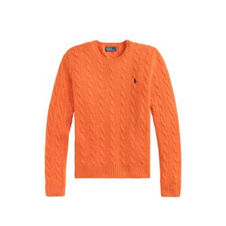 Ralph Lauren Pony-embroidered Cable-knit Sweater