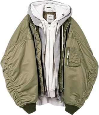 Miharayasuhiro Mihara Yasuhiro, Femme, Vestes, Vert, Taille: 32 FR Bomber Jacket