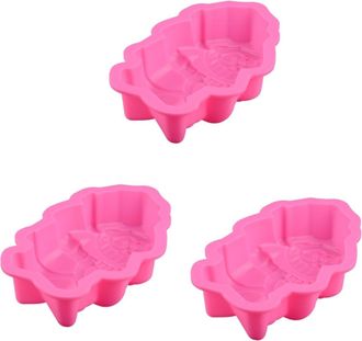 UPKOCH 3st&uuml;cke Santa Claus Silikonform F&uuml;r Kuchen Schokolade Und Fondant Umweltfreundliche Backform Zuf&auml;lliger Farbe F&uuml;r -backprojekte Und Festliche Anl&auml;sse