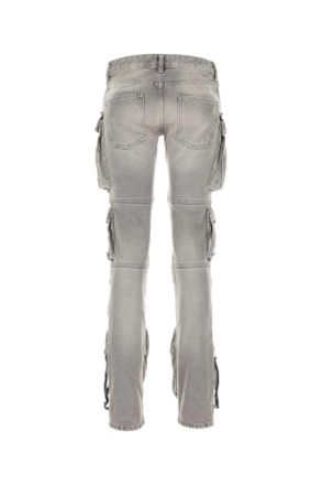 The Attico Womens Grey Denim Jeans Exterior: Cotton