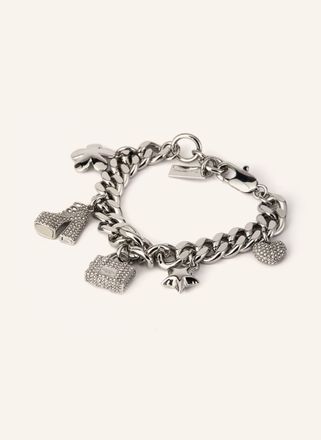 Marc Jacobs Armband The Mini Icon Pave Charm silber