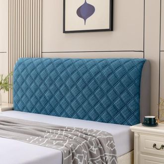 Generic Elastischer Samt-Quilt Kopfteilbezug, Haustierfreundlicher Kopfteilbezug f&uuml;r Doppelbett, Kratzfester Staubschutzbezug f&uuml;r Schlafzimmer Dekoration Hell