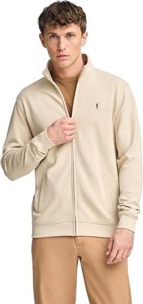 Polo Club Sweat-Shirt zippé à col Montant Beige à Logo Rigby Go Homme - 100% Coton