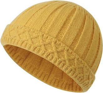 Generic Bonnet Femme Hiver Bonnet Femme Chapeau Femme Hiver Confortable Classique - Tricot Hiver Bord Roulott&eacute; &Eacute;pais, Protection Oreilles Thermique, Parfait p