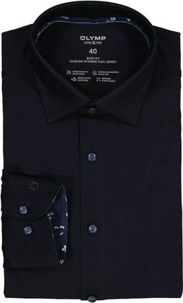 Olymp Herren Hemd blau Jersey