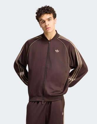 adidas Originals SST Adicolor Classics - Veste de surv&ecirc;tement ample - Caf&eacute; aube-Marron