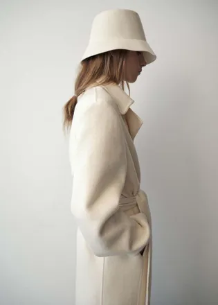Mango Bob 100 % laine &eacute;cru - Femme - Taille unique - MANGO