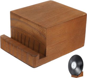 BESPORTBLE Vintage Schallplattenst&auml;nder aus Holz Vinyl Record Support mit Glatter Oberfl&auml;che Kratzfestem Design Kompakt Stabiles Aufbewahrungsregal f&uuml;r Vinyl Sch