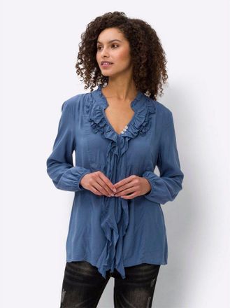 Heine Klassische Bluse Volantbluse