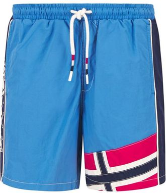 Napapijri Herren Badeshorts blau Mikrofaser unifarben