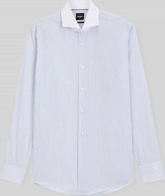 HUGO BOSS Slim Fit Businesshemd aus reiner Baumwolle Modell HANK-SP-B1