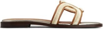 Tod's Sandalen mit besticktem Riemen - Gold