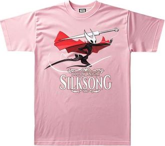 Generic Hollow Knight Silksong Merch Game T-shirt d&eacute;t&eacute; tendance d&eacute;contract&eacute; Y2K T-shirt sport unisexe, rose, L