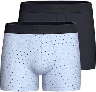 Eden Park Lot de 2 boxers en coton m&eacute;lang&eacute;