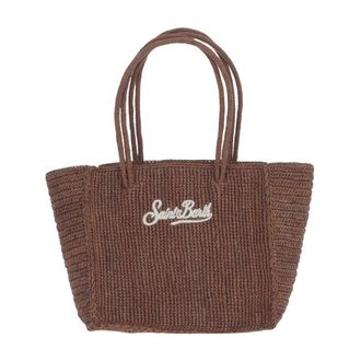 MC2 Saint Barth Femme, Sacs, Brun, Taille: ONE Size Rafiya Handbag with Logo