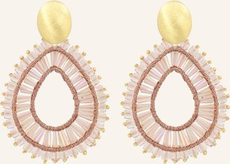 Lott. Gioielli Lott.Gioielli Ohrringe Marureen Open Drop Flat Double Stones Old Pink By Glambou gold
