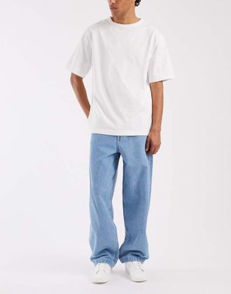 Asos Circular Design Collection - Jean - Bleu clair d&eacute;lav&eacute;