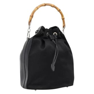 Gucci Sac seau Pre-owned en nylon - Femme - Pre-owned - Noir - Taille: ONE Size