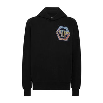 Philipp Plein Hexagon Hoodie - - Sweatshirts & Hoodies - Herren - Schwarzk - L
