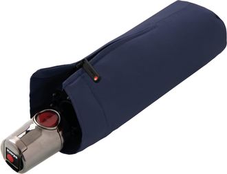 Knirps Taschenschirm T.100 Small Duomatic in Navy mit Schutzh&uuml;lle I Kleiner Regenschirm mit Duomatic-Funktion I Auf-Zu-Automatik I Taschenregenschirm mit Dru