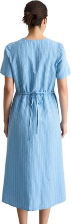 Marc O'Polo Denim Sommerkleid regular aus Leinen-Baumwolle-Mix, gestreift