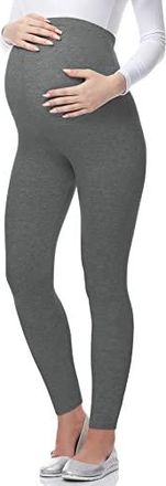 Be Mammy Leggings de Grossesse en Viscose Opaques, v&ecirc;tements de maternit&eacute;, Parfaits pour pour Les Femmes Enceintes 02 (Melange Moyen, M)