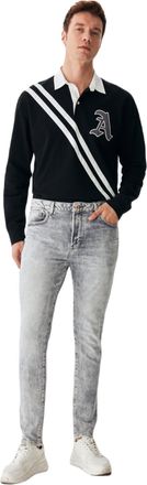 LTB Jeans Herren Jeans Reeves Schlank aus Baumwollmischung Tapered Denim mit Mittlere Taille in Mittel Grau