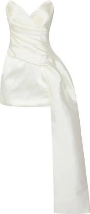 Elisabetta Franchi Gazar-Minikleid mit schleppenartigem Panel - - Dresses - Damen - Beige - 2XL