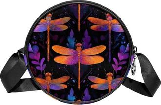 Generic Sac &agrave; bandouli&egrave;re Circle pour femme, petit sac &agrave; bandouli&egrave;re avec fermeture &eacute;clair, bretelles r&eacute;glables, sac &agrave; main rond d&eacute;contract&eacute; pour femmes et fi