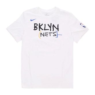 Nike Homme, Tops, Blanc, Taille: XL Tee-shirt avec logo Brooklyn Nets