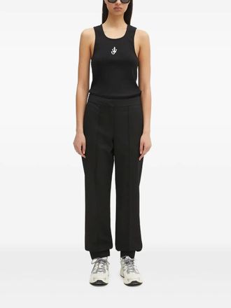 Samsøe & Samsøe pantalon droit à design plissé - Noir