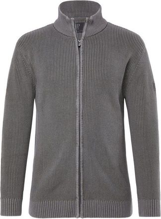 JP1880 Poloshirt Strickjacke Stehkragen Zipper Vintage Look