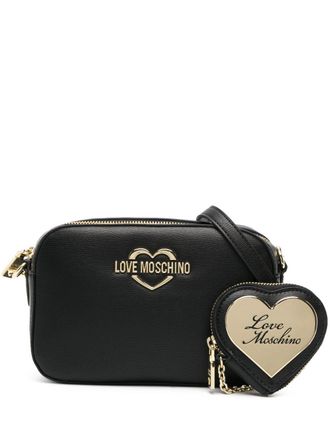 Love Moschino sac &agrave; bandouli&egrave;re &agrave; logo - Noir