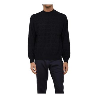 Emporio Armani Blauer Pullover Sweater Stilvolle Mode - - Knitwear - Herren - Blau - 3XL